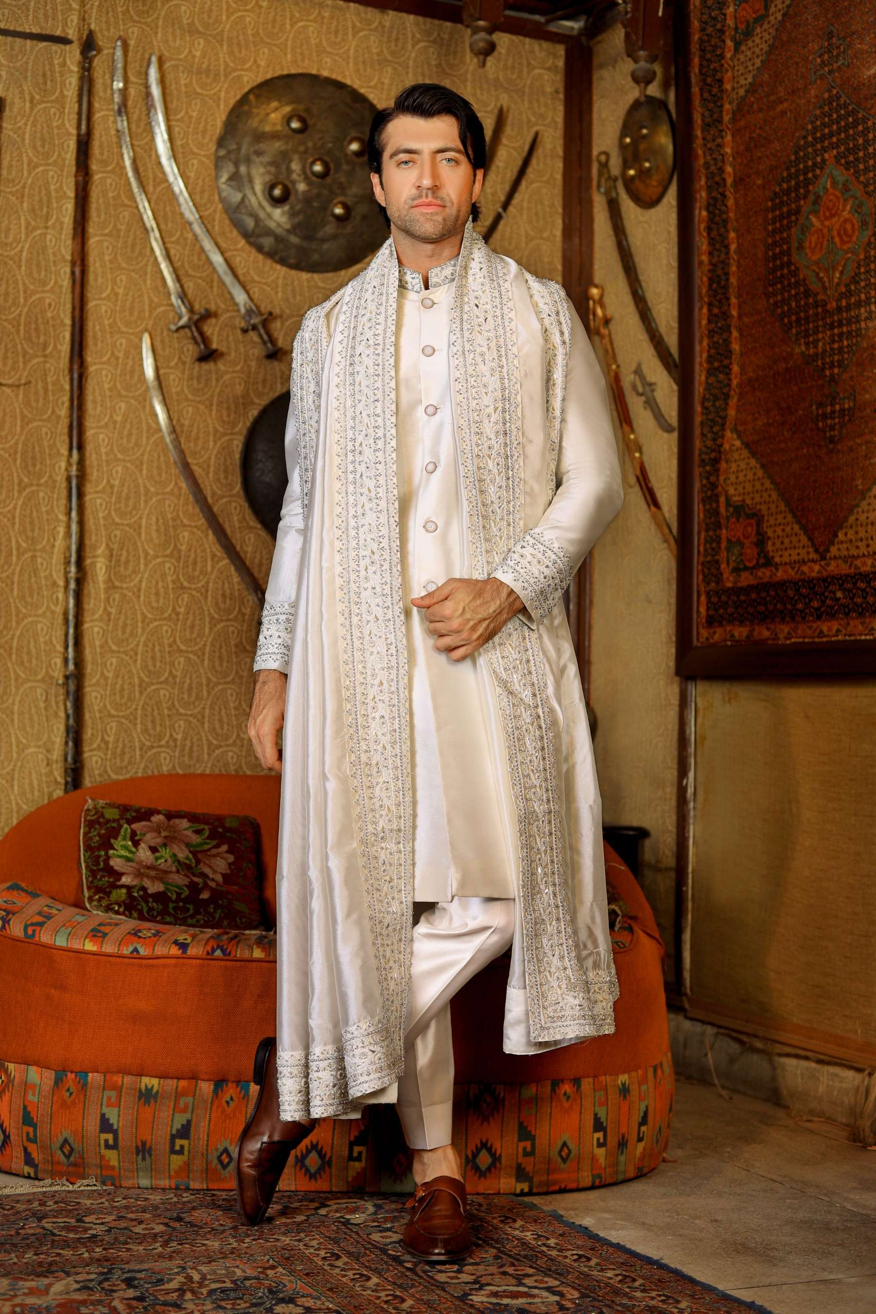 Arif Ashraf - Gouhar - Off White - Tissue Silk - 3 Piece – Studio by TCS