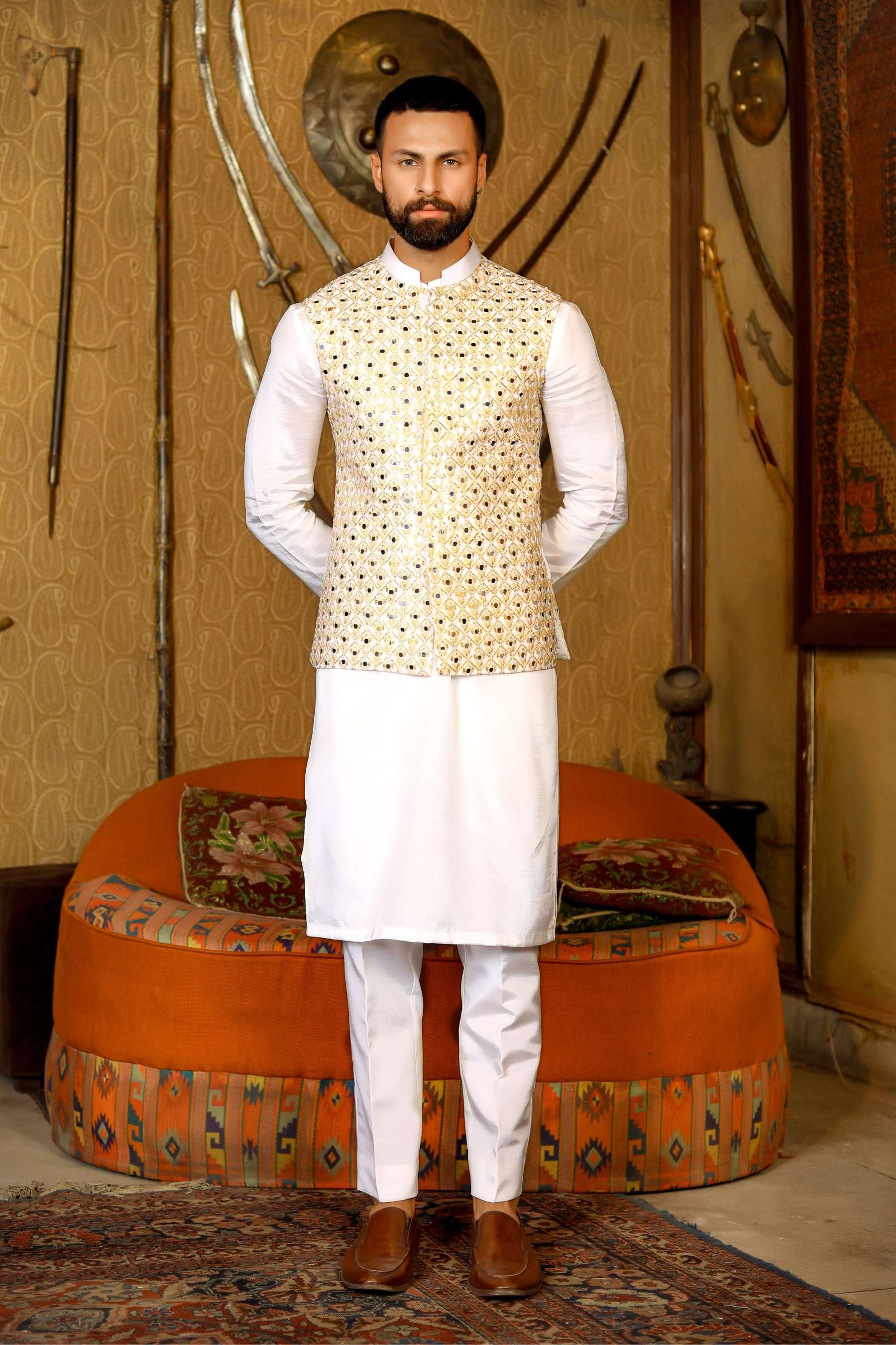 Arif Ashraf - Zircoon - Off white - Raw Silk - 3 Piece – Studio by TCS