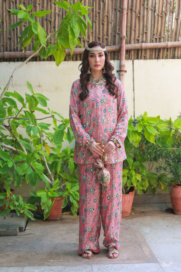 Huma Adnan - Meher - Pink - Chiffon - 2 Piece – Studio by TCS