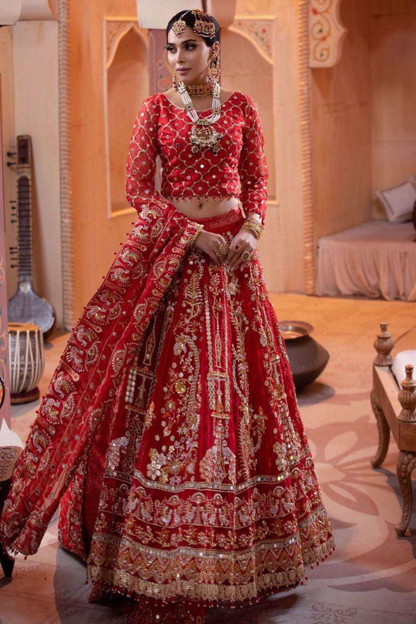 Zahra Ahmad - Mehru - Red - 3 Piece – Studio by TCS