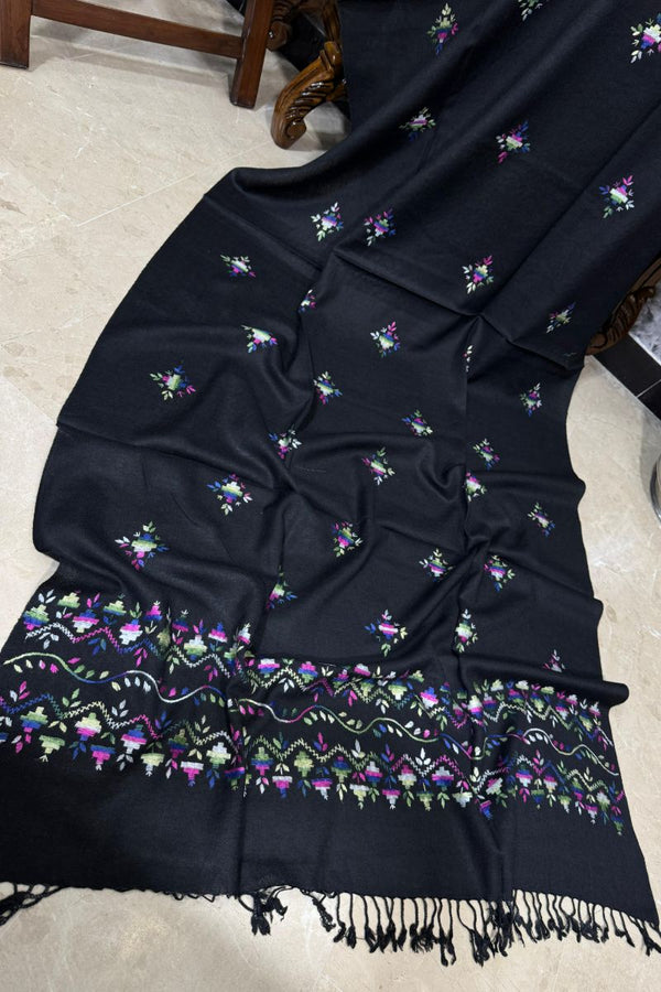 Designs by Amina - Hand Work - Wool Shawl - 1 Piece - 8 – Studio by TCS