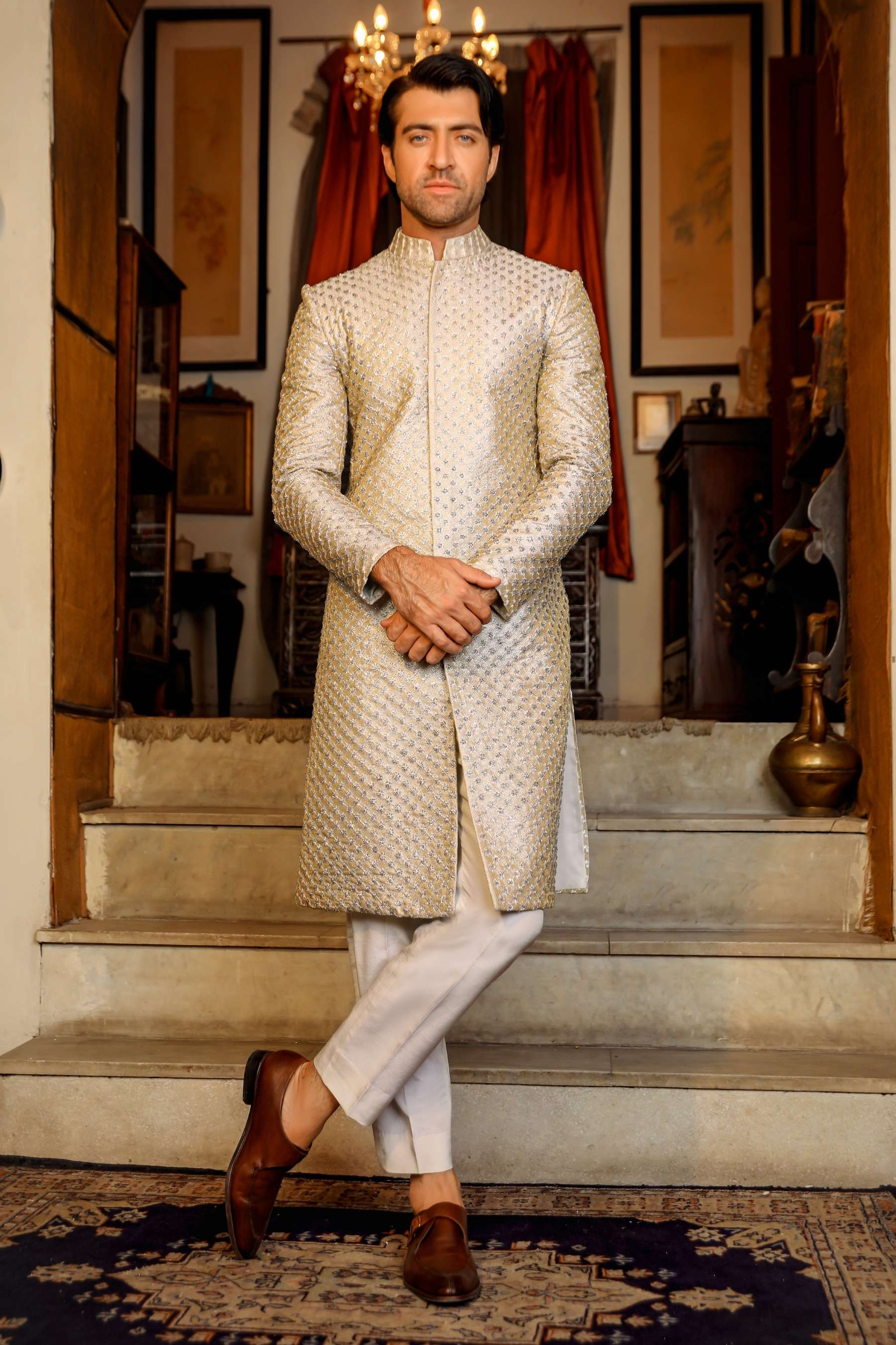 Arif Ashraf - Pukhraj - Gold - Tissue Zari & Raw Silk - 2 Piece – Studio by TCS