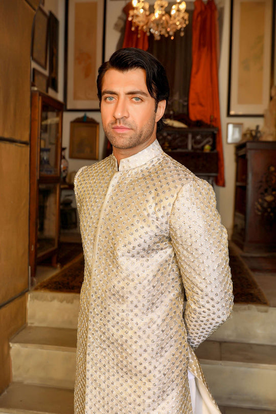 Arif Ashraf - Pukhraj - Gold - Tissue Zari & Raw Silk - 2 Piece – Studio by TCS