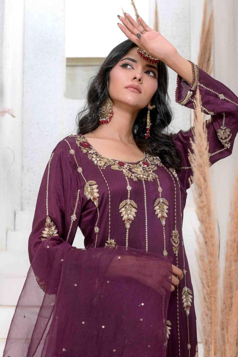 Ruby Couture - Parizaad - 3 Piece - Silk