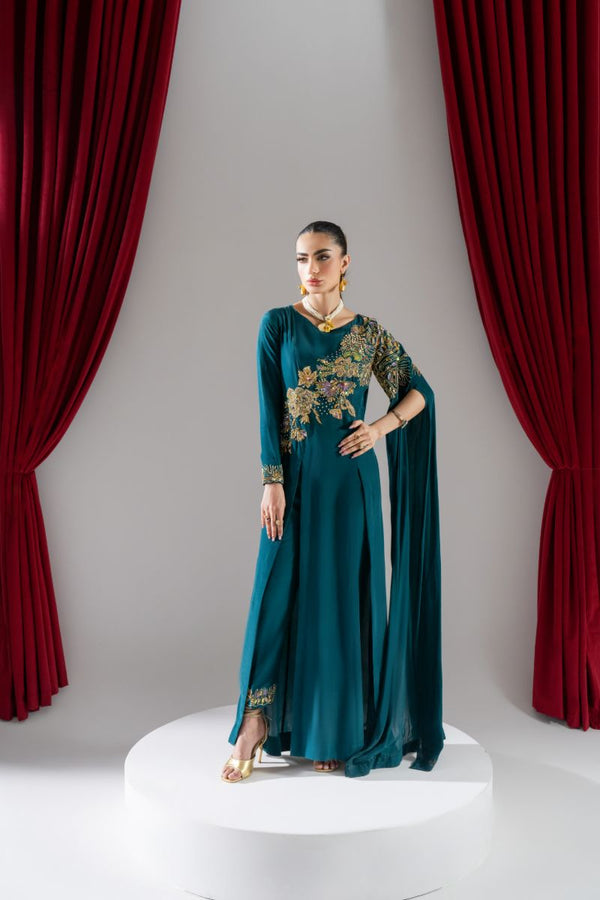 Maria Osama Khan - Elysian - Teal green - Grip & Korean - 2 Piece ...