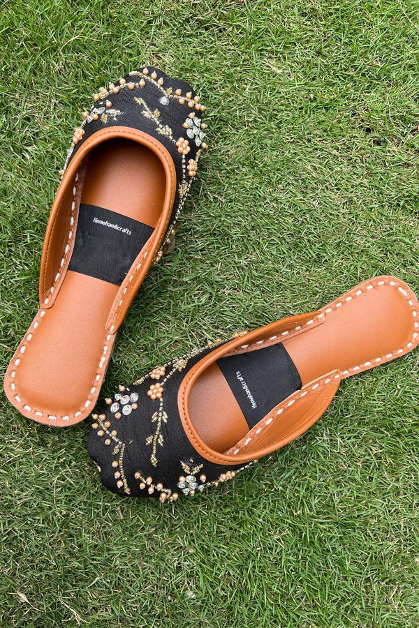 Hemo Handicraft - Garizon Khussa - Khussa - Raw Silk - Black – Studio ...