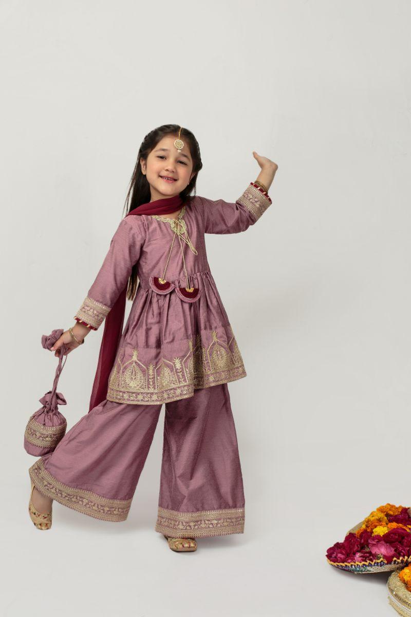 Cheeco Chic - MMPEID24 - Cotton Silk - Mauve & Maroon - 3 Piece ...