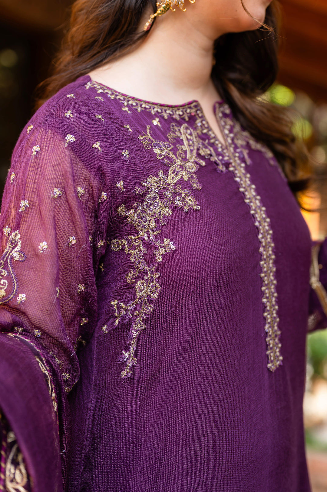 Omal by Komal - Izzah - Deep Purple - Khaadi Net - 3 Piece – Studio by TCS