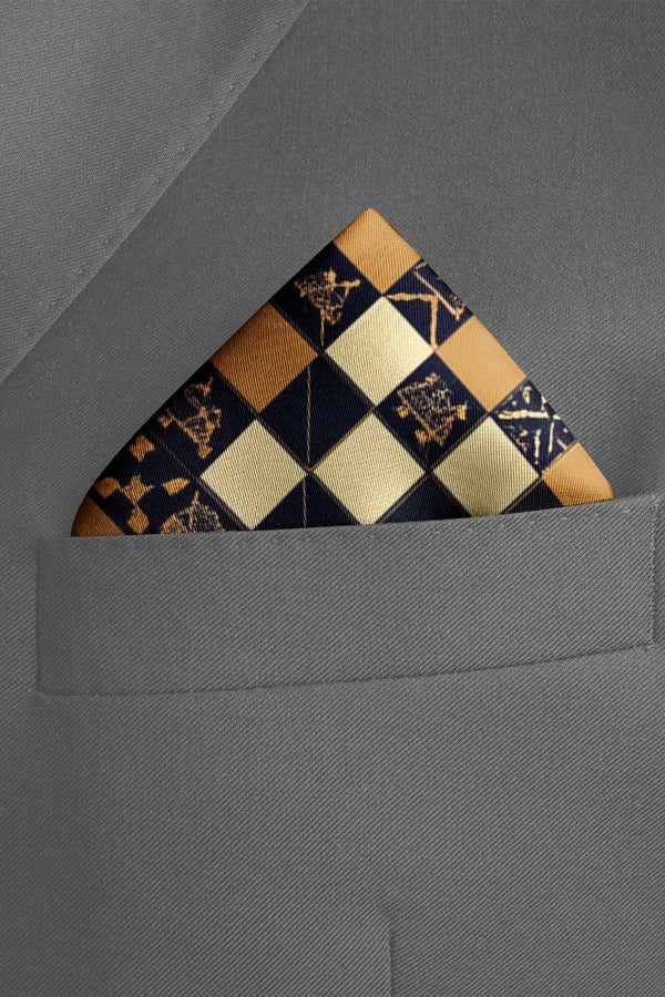 Black Wolf - QUEENS GAMBIT SILK POCKET SQUARE - BLACK - SILK - 1 Piece ...