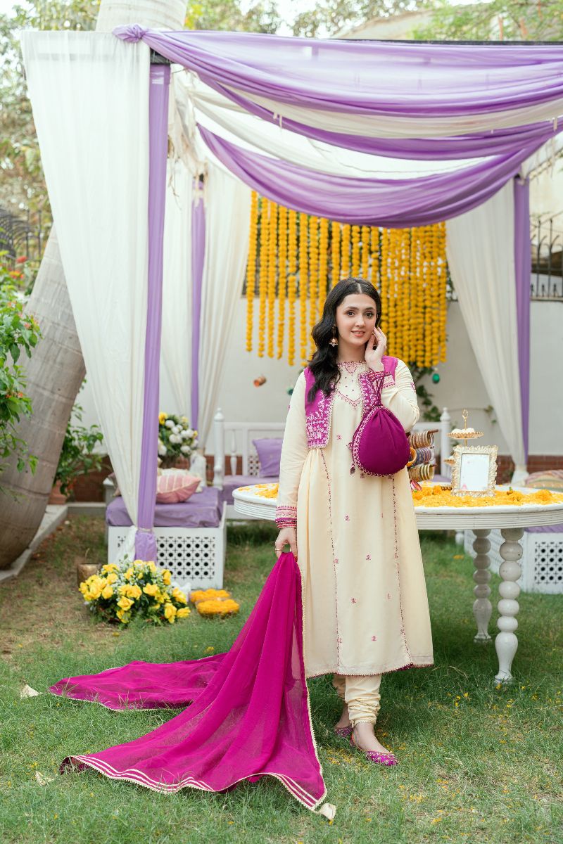 Omal by Komal - Samar - Cream Dobby - 3 Piece – Studio by TCS