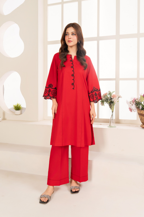 LA Rossa - Ruby - Red - Cotton Lawn - 2 Piece – Studio by TCS