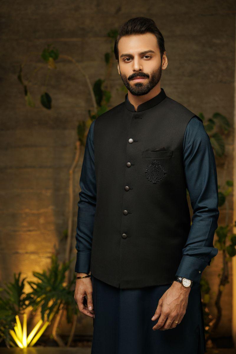 Deepak Perwani - jkt1419 & kas886 - Black - 3 Piece – Studio by TCS