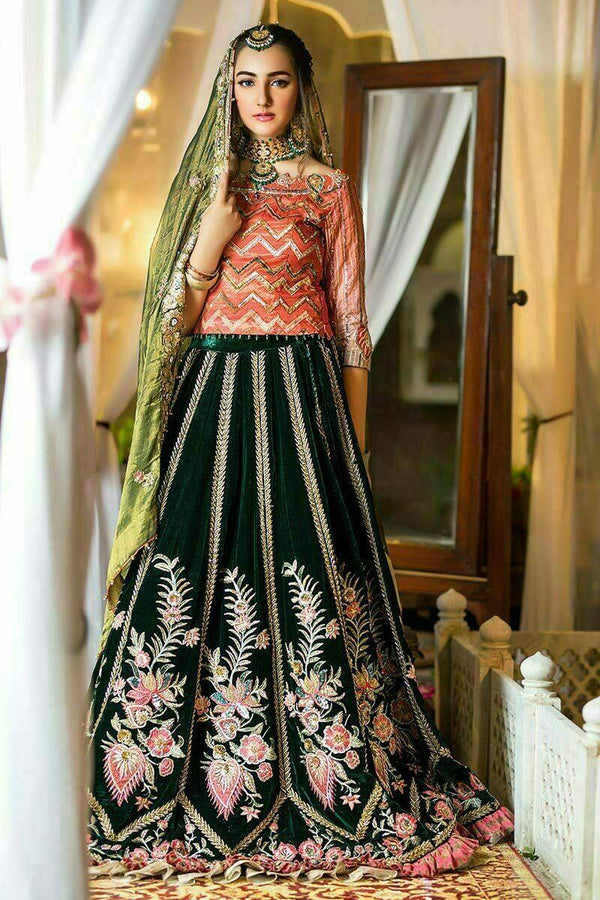 Zahra Ahmad - Mongia - Pink - Velvet - 3 Piece – Studio by TCS