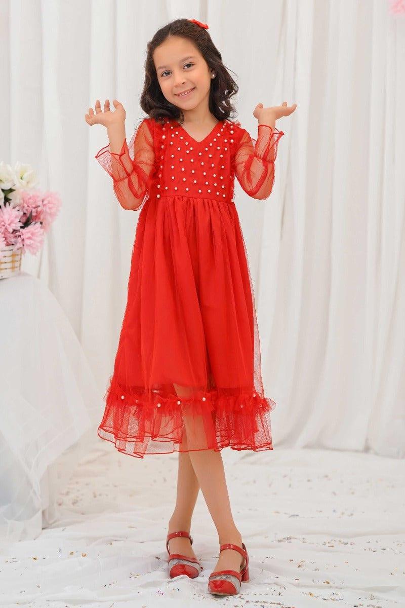 Modest Clothing - Ruby - Girls Frock - Net - 1 Piece – Studio by TCS